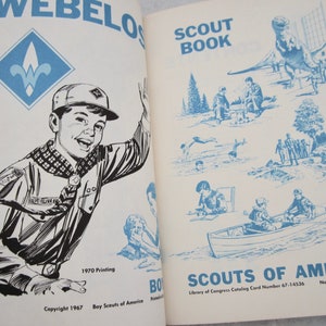 Vintage Boy Scouts Book 'WEBELOS' Scout Book 1970 Scouts of America ...