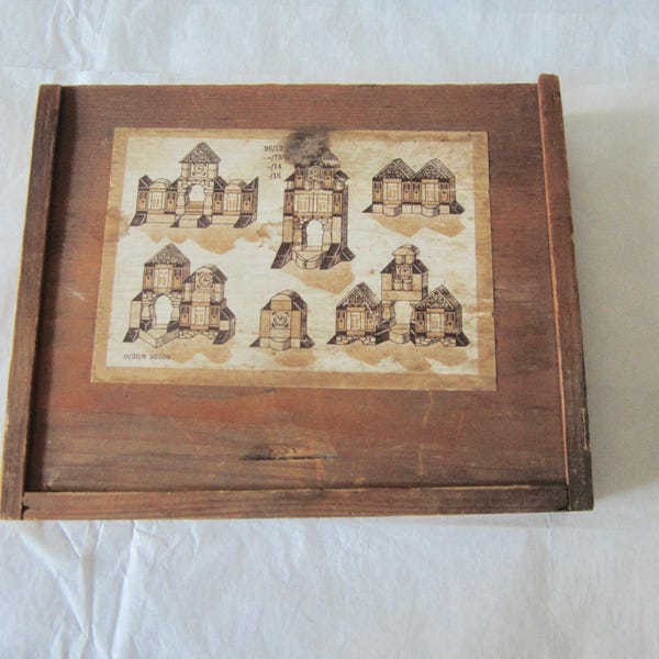 Antique Wooden Building Blocks - Etsy