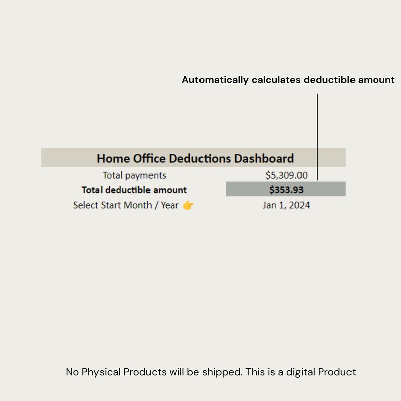 Home Office Tax Deductions Tracker, Small Business Finance Spreadsheet ...