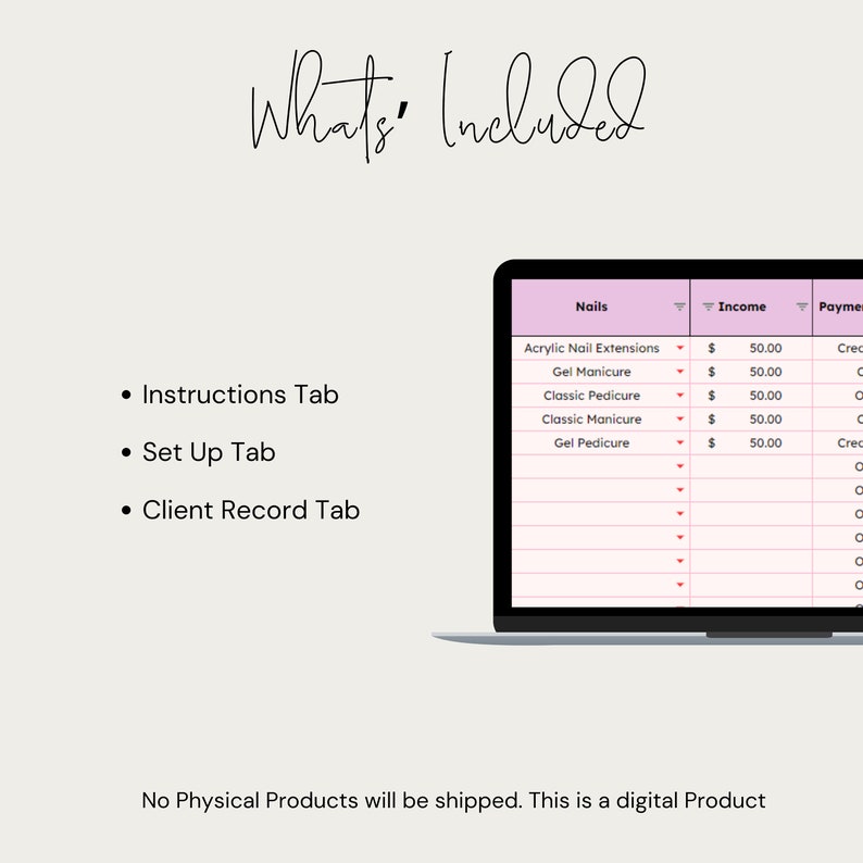 Nail Technician Record Book, Nail Salon Spreadsheet, Client Record Book ...