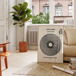 Custom Vinyl Record Print, Personalized Song Lyrics Poster, Birthday ...