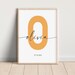 Custom Nursery Initial Print, Personalized Name Poster, Unisex Baby ...