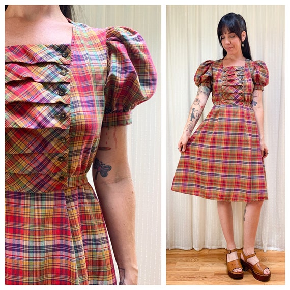 70s 80s italian plaid - Gem