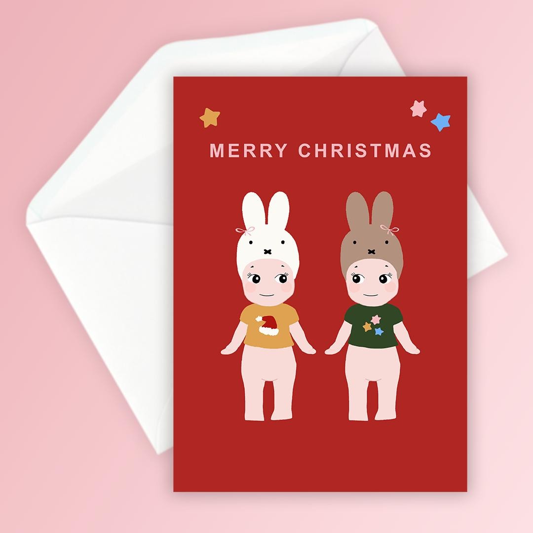 Miffy X Sonny Angel Christmas Card Kawaii Holiday Greeting Card ...