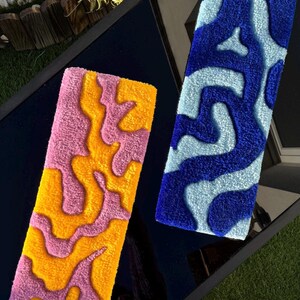 Custom Abstract Keyboard Rug Vibrant Hand-tufted Desk Mat for Home ...