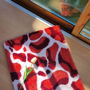 Handmade Blue Water Pattern Tufted Rug Medium Size, Ocean-inspired ...