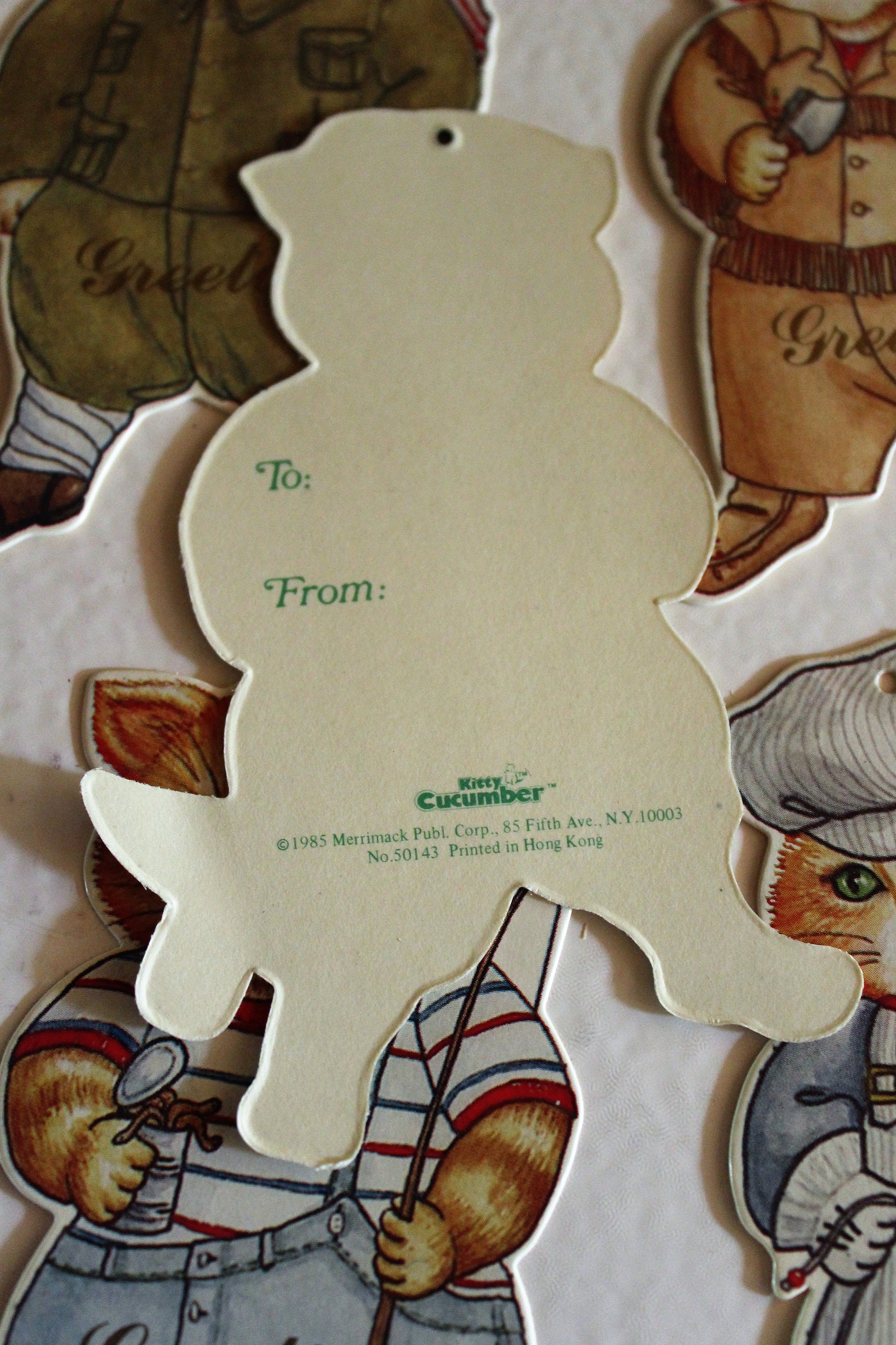 Kitty Cucumber Gift Tags Friend J.B. Buster Set of 12 6 Different ...