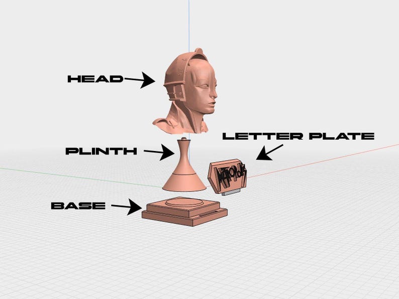 Metropolis Maria Robot Bust: 3D Print Files STL and LYS Model (digital ...