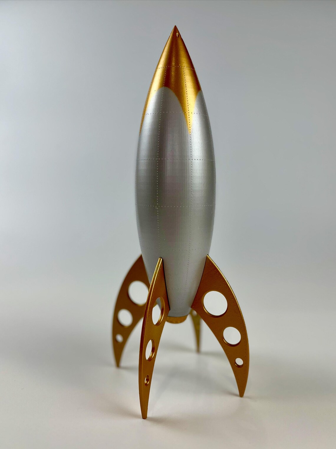 Resin 3D Printed 1950s Retro Sci-fi Rocket - Vintage Futuristic Space ...