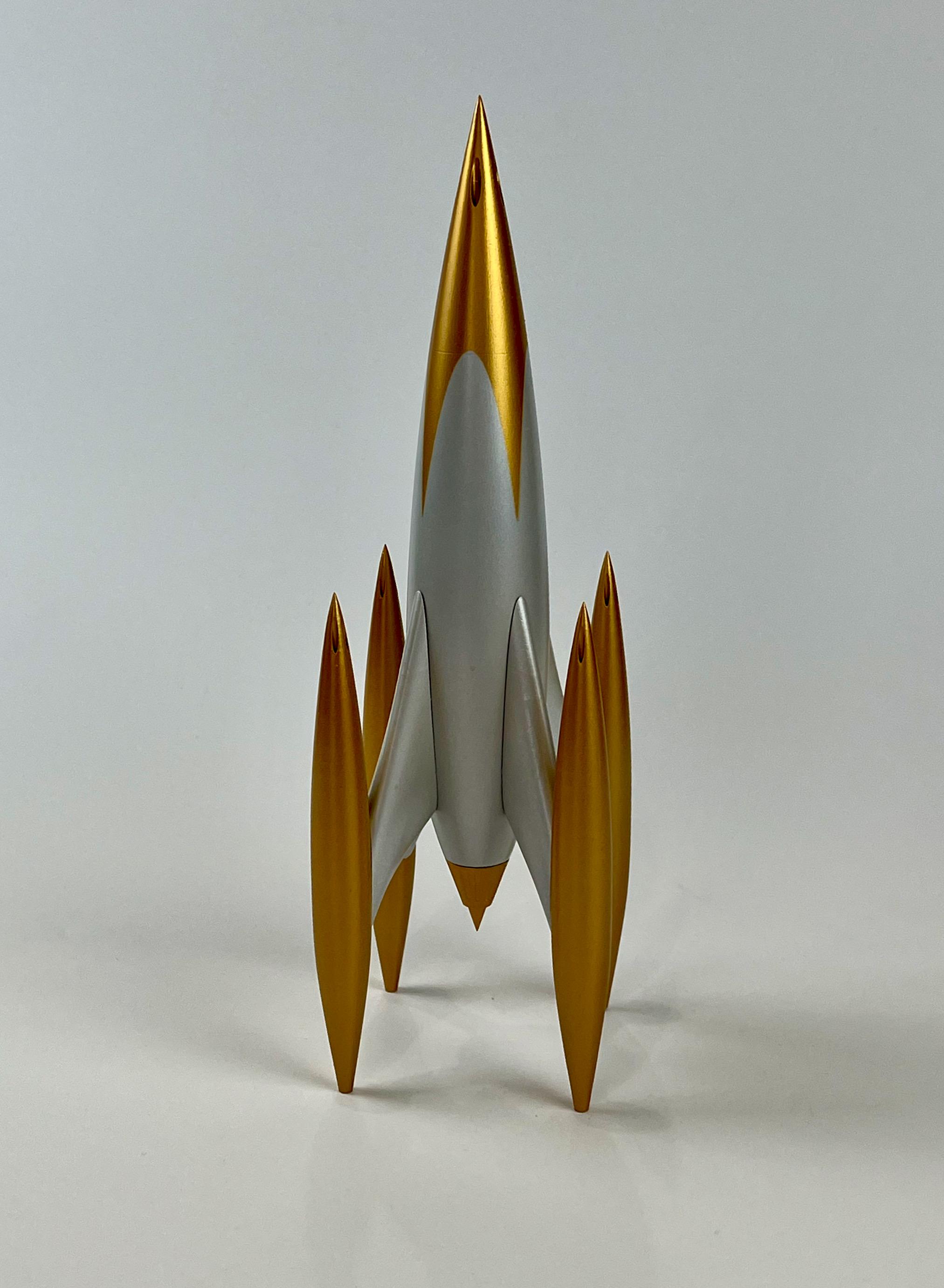 3D Printed 1950s Retrofuturistic Sci Fi Rocket Ship, Vintage Space ...