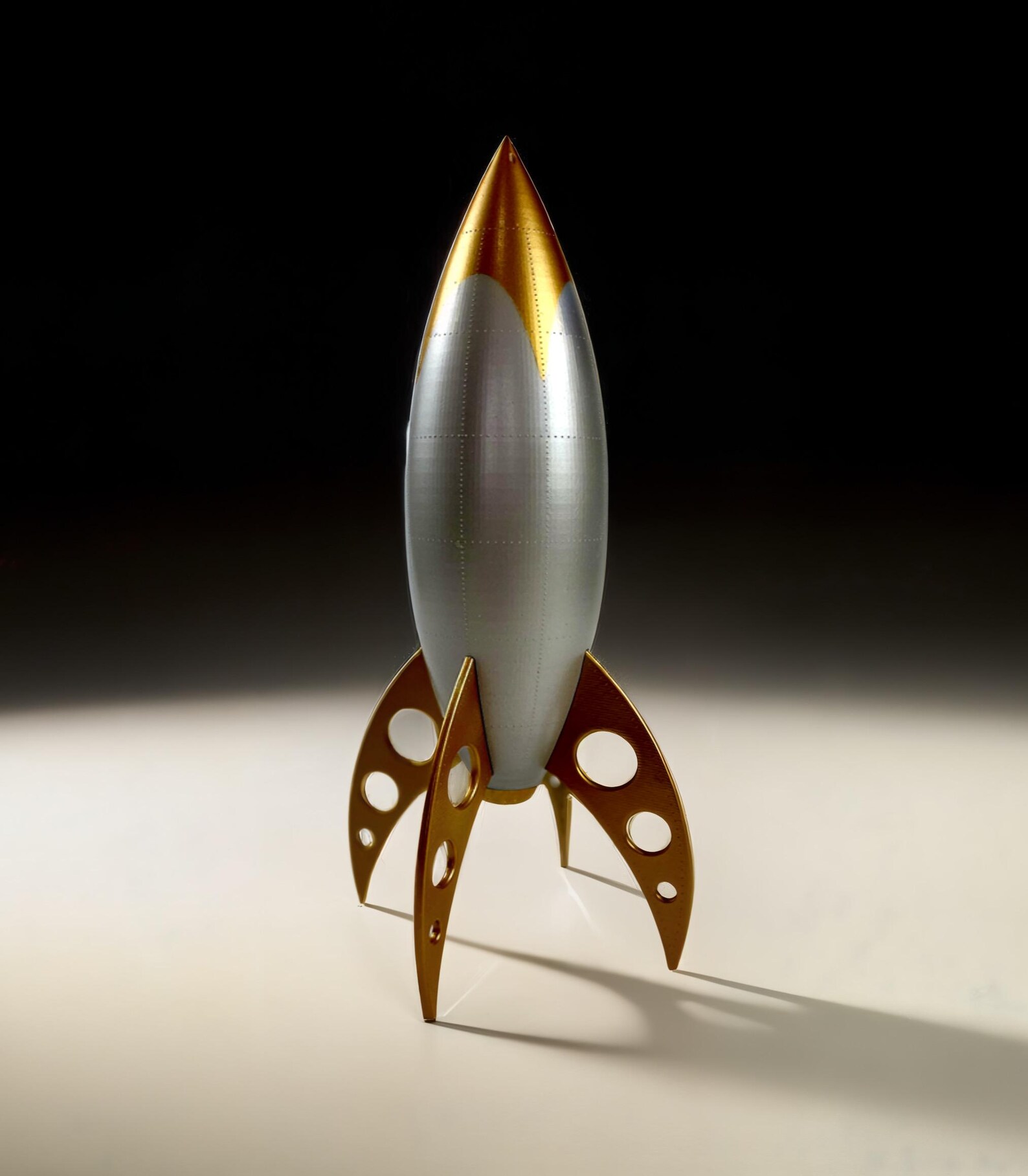 Resin 3D Printed 1950s Retro Sci-fi Rocket - Vintage Futuristic Space ...