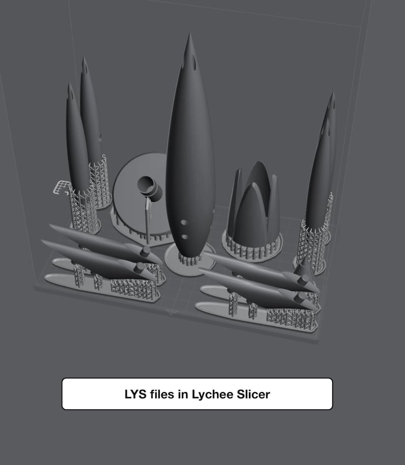 3D Print Files 1950s Sci Fi Retro Rocket STL and LYS Digital Download ...