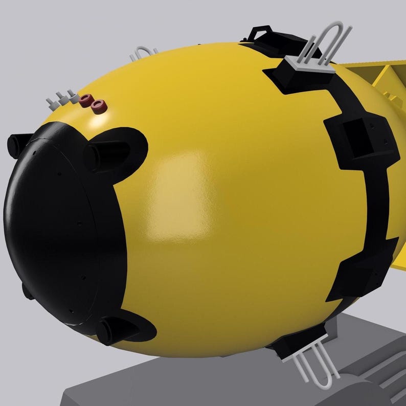Fat Man Atomic Bomb 3D Print Files: WW2 Replica (STL/LYS) - Etsy