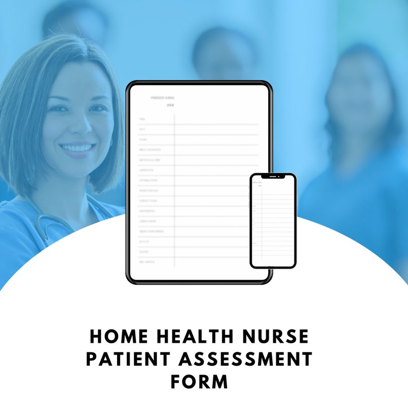Home Health Nurse Patient Assessment Form - Etsy