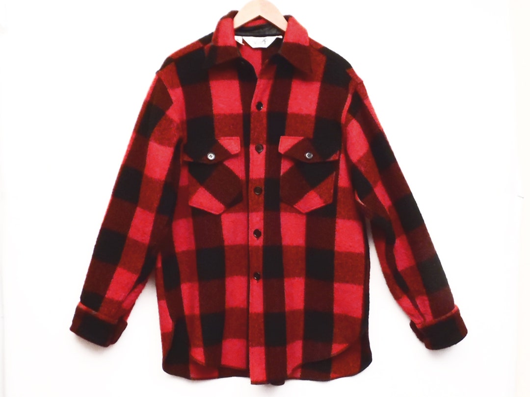 Vintage WOOLRICH / 80's Classic Lumberjack Plaid WOOL Shirt Jacket ...