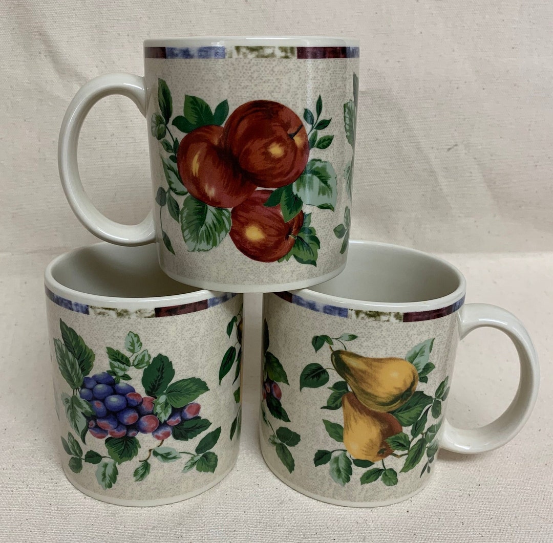 Sakura Oneida “sonoma” Coffee Mugs (set of 3) Vintage - Etsy