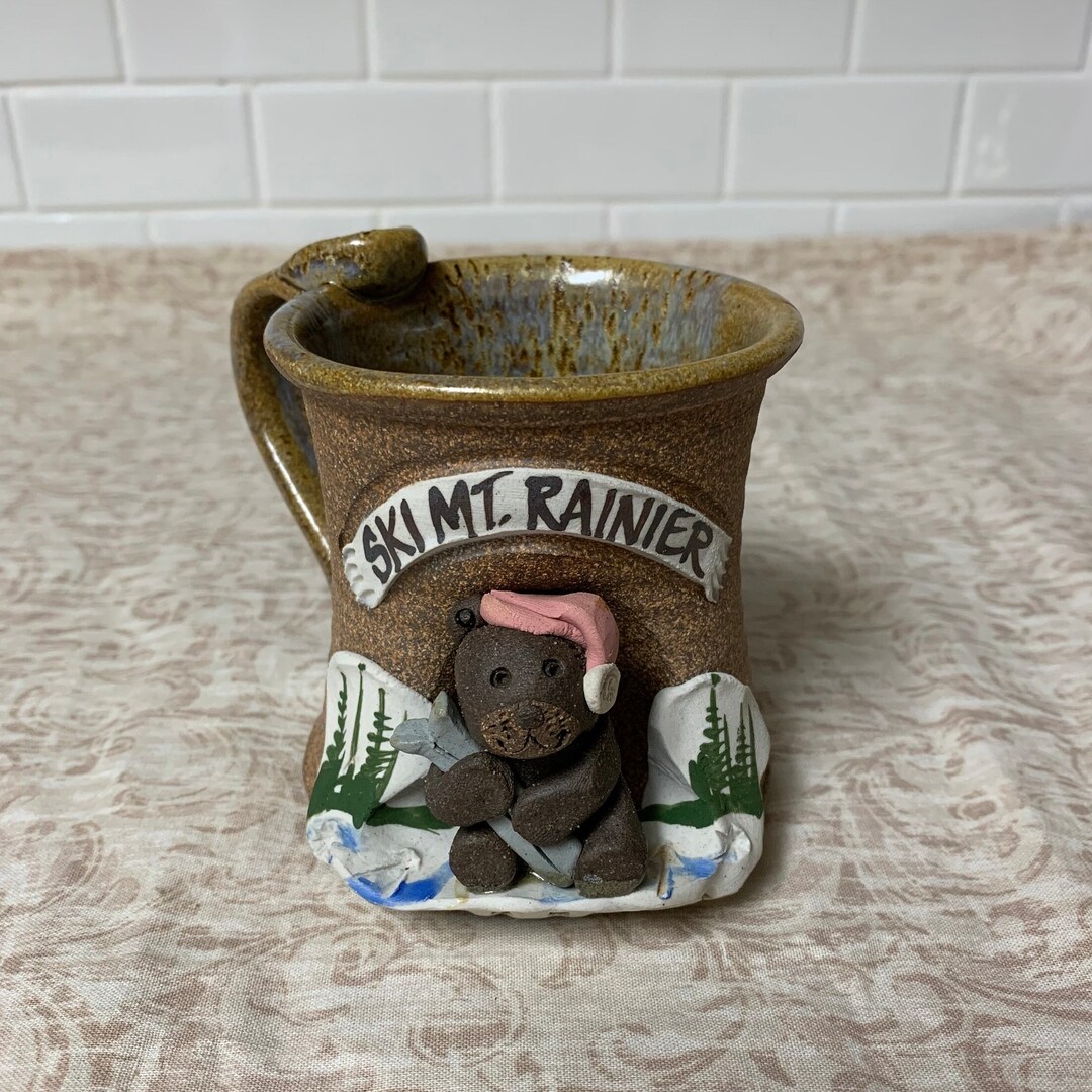 Vintage Ski Mt. Rainier Studio Pottery Coffee Mug - Etsy