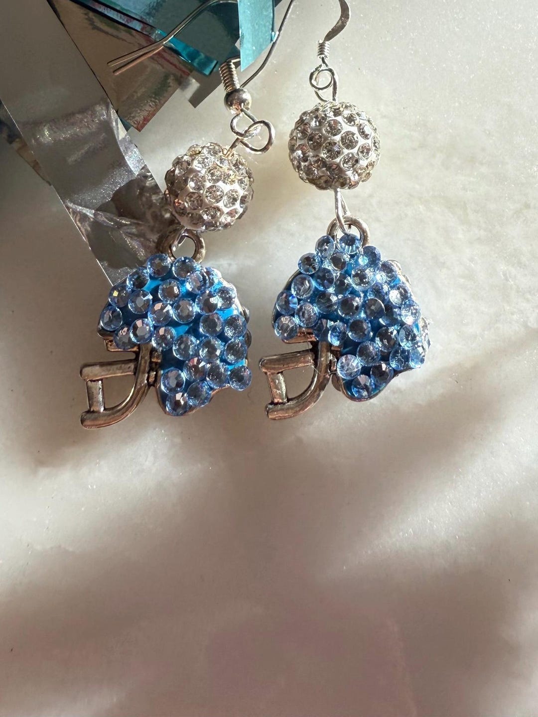 Detroit Lion Fan Girl Earrings helmet - Etsy