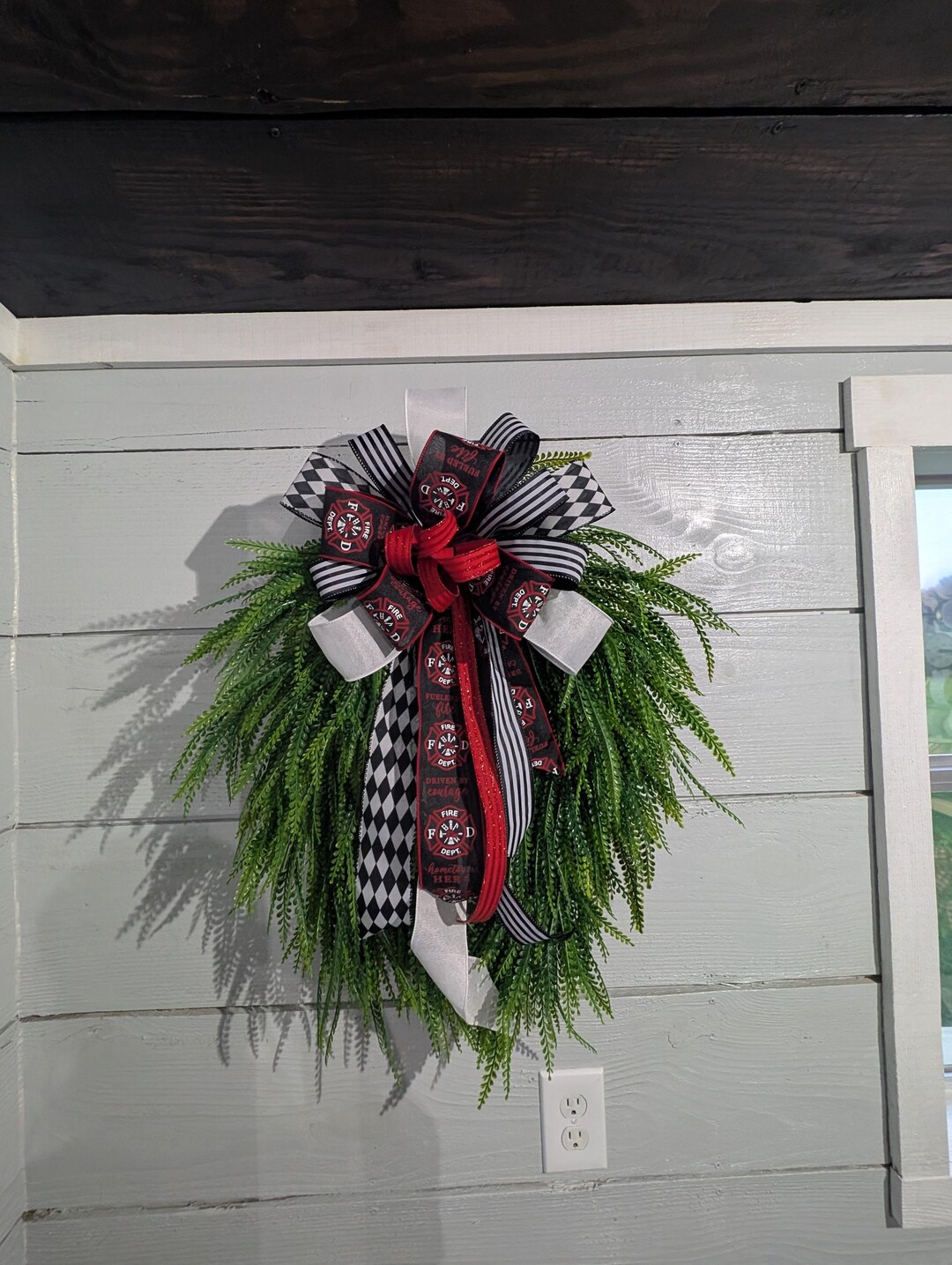 Firefighter Inspired Bow - Etsy