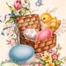 Vintage EASTER Chick in Basket Digital Download ECS Buy 3 Get One Free ...