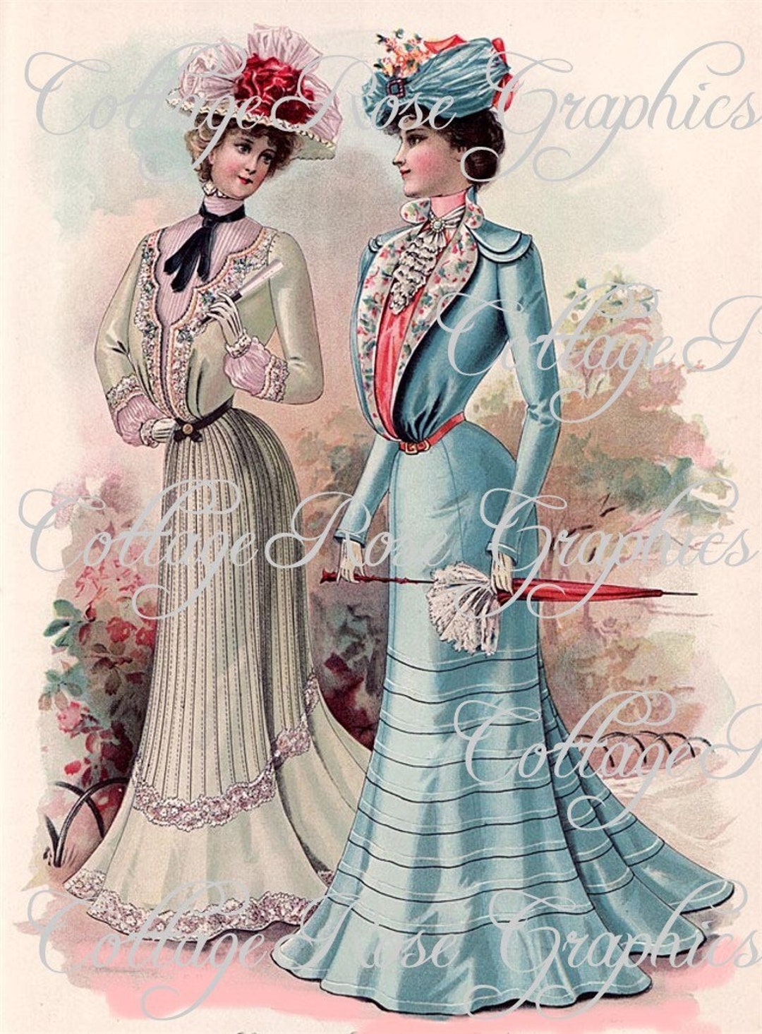 VICTORIAN LADIES Large Digital Download Circa 1901 Buy 3 Get One Free ...