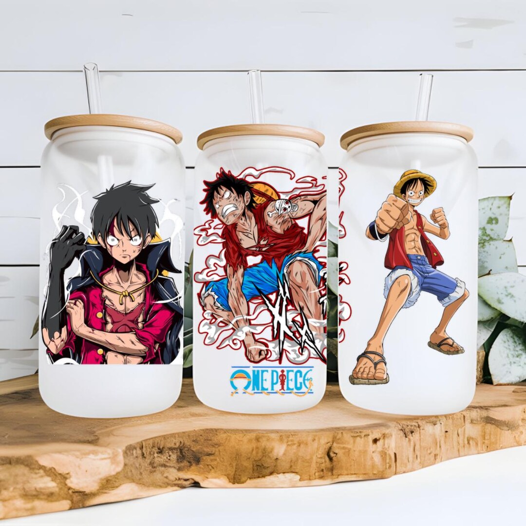 Anime Character Iced Coffee Glass, Anime Libbey Cup, Japanese Can Glass ...