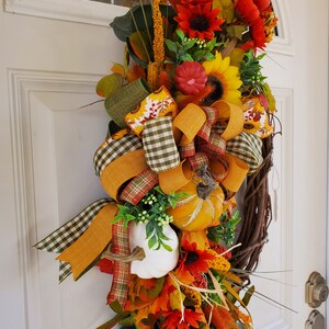 Oval Harvest Grapevine Wreath - Etsy