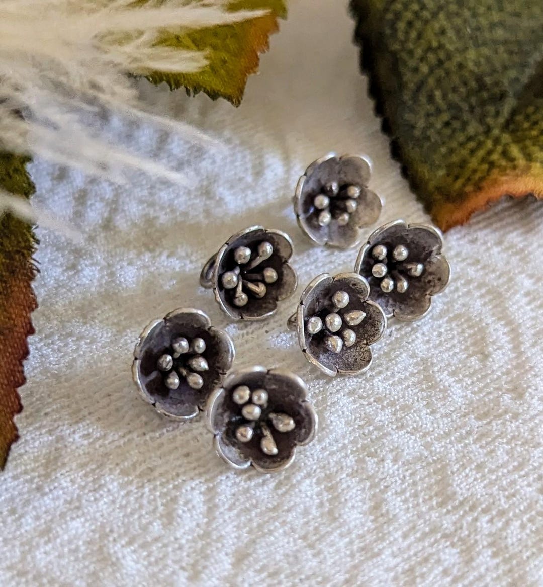 Shiana Fine Silver Buttercup Flower Pendants Charms S139 - Etsy