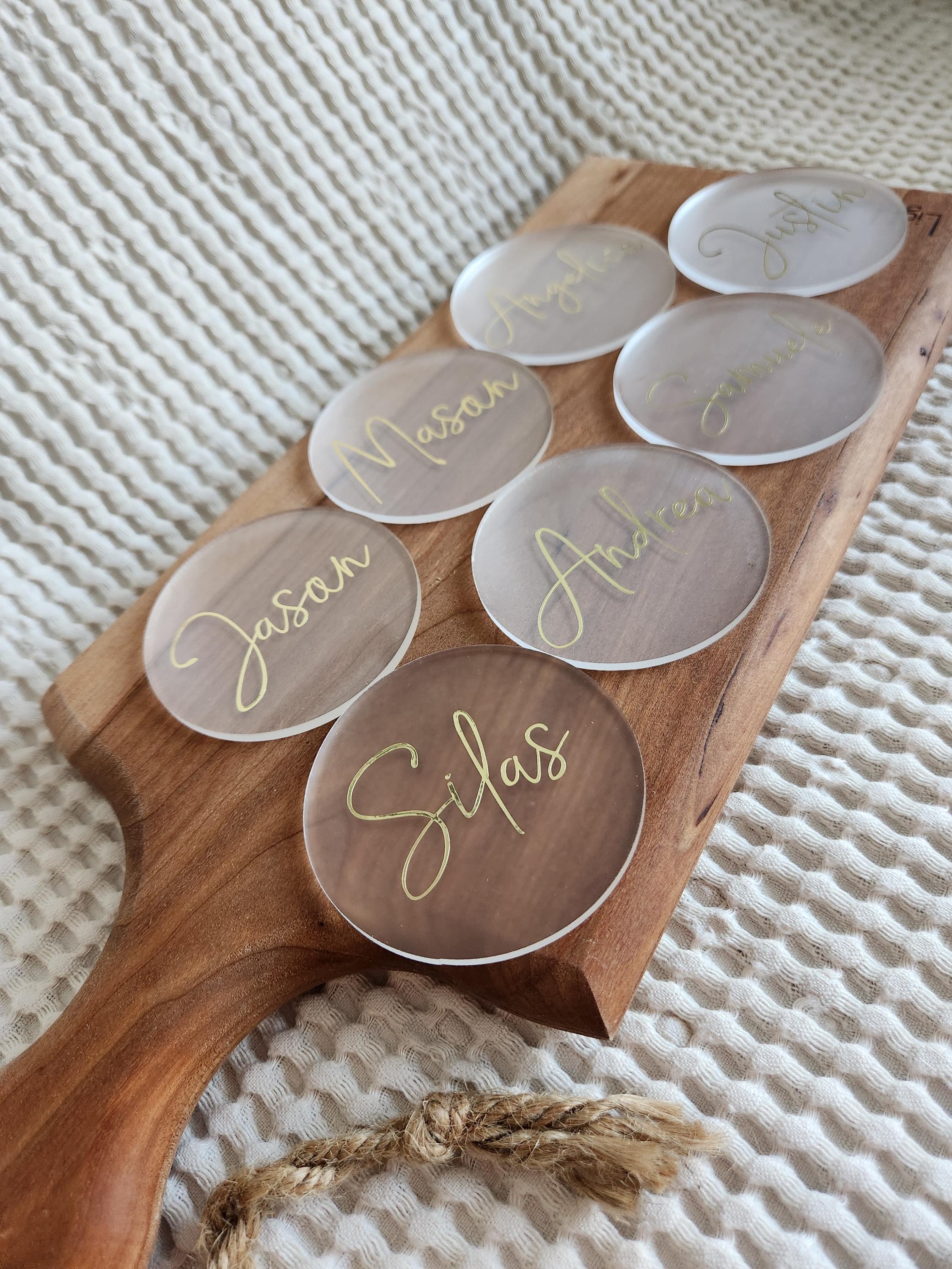 Guest Placecard Discs | Personalized Placecards | Gifts for Guests ...