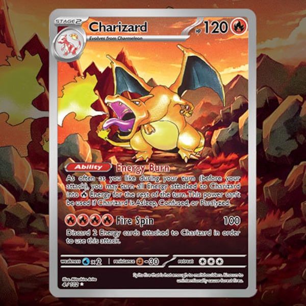 Charizard Full Art Base - Etsy