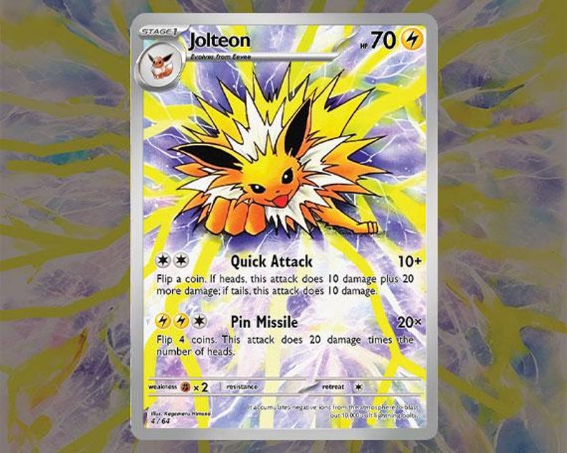 135 Jolteon Full Art Base Set - Etsy
