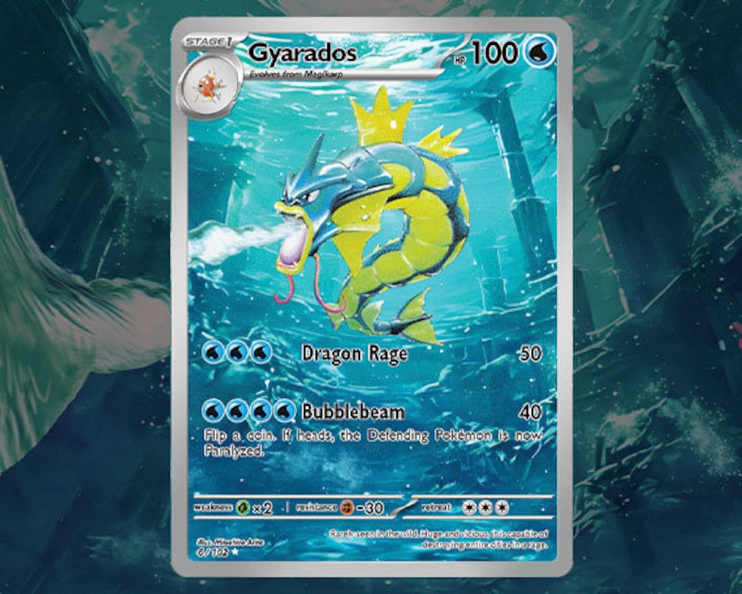 130 Gyarados Full Art Base Set - Etsy