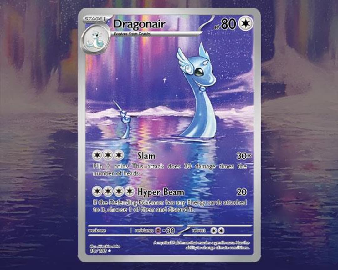 148 Dragonair Full Art Base Set - Etsy