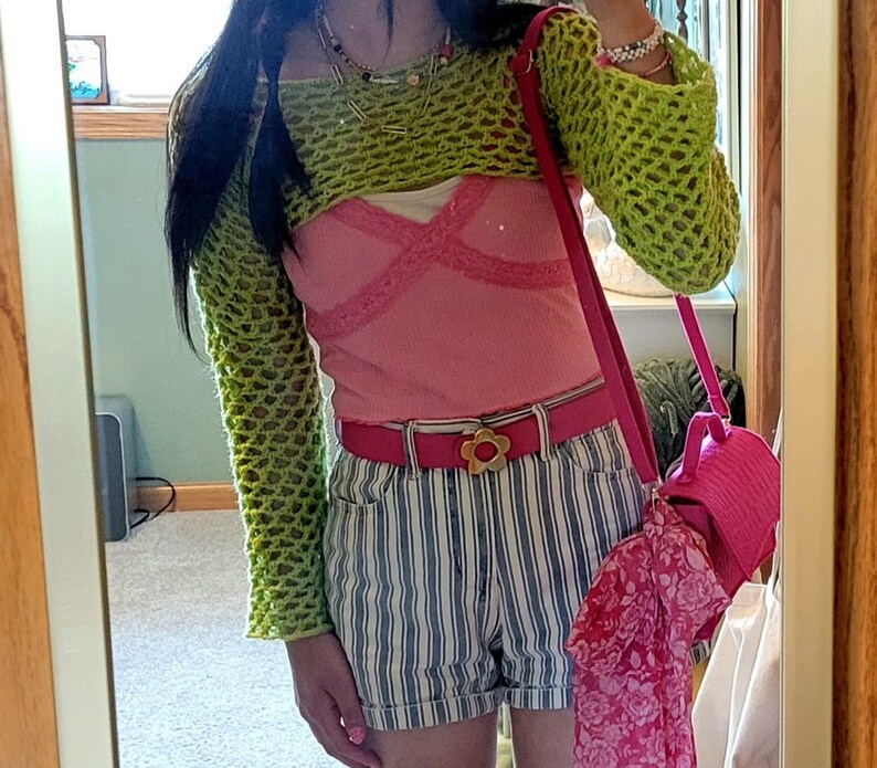 Crocheted Fishnet Style Bolero - Etsy