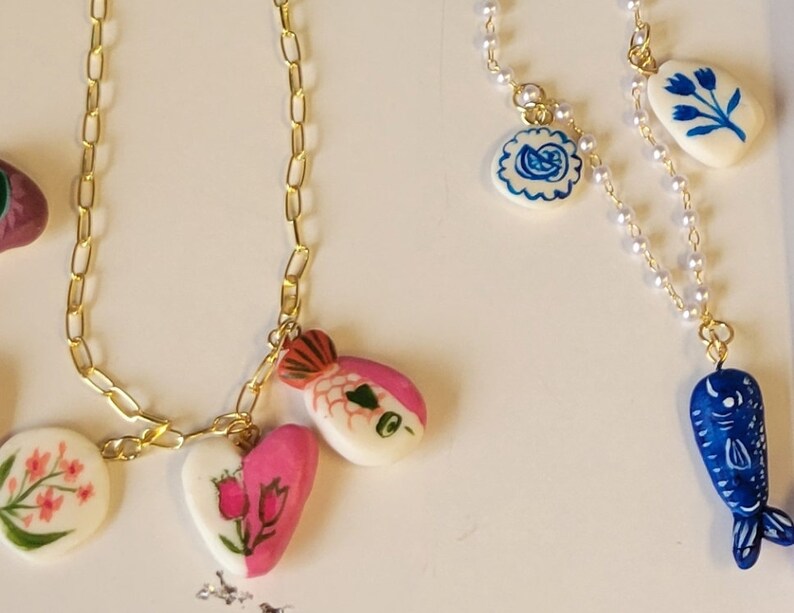 Handmade Clay-charm Necklaces - Etsy