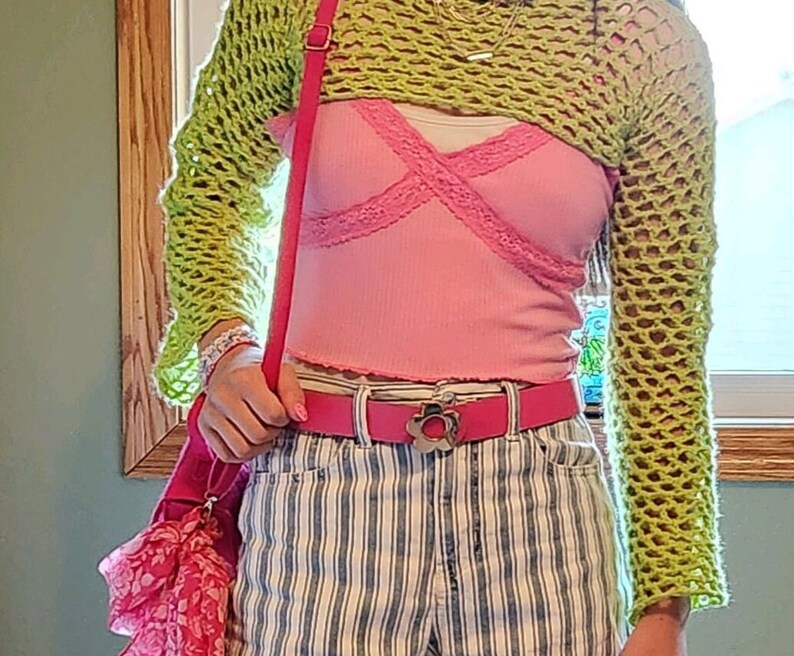 Crocheted Fishnet Style Bolero - Etsy