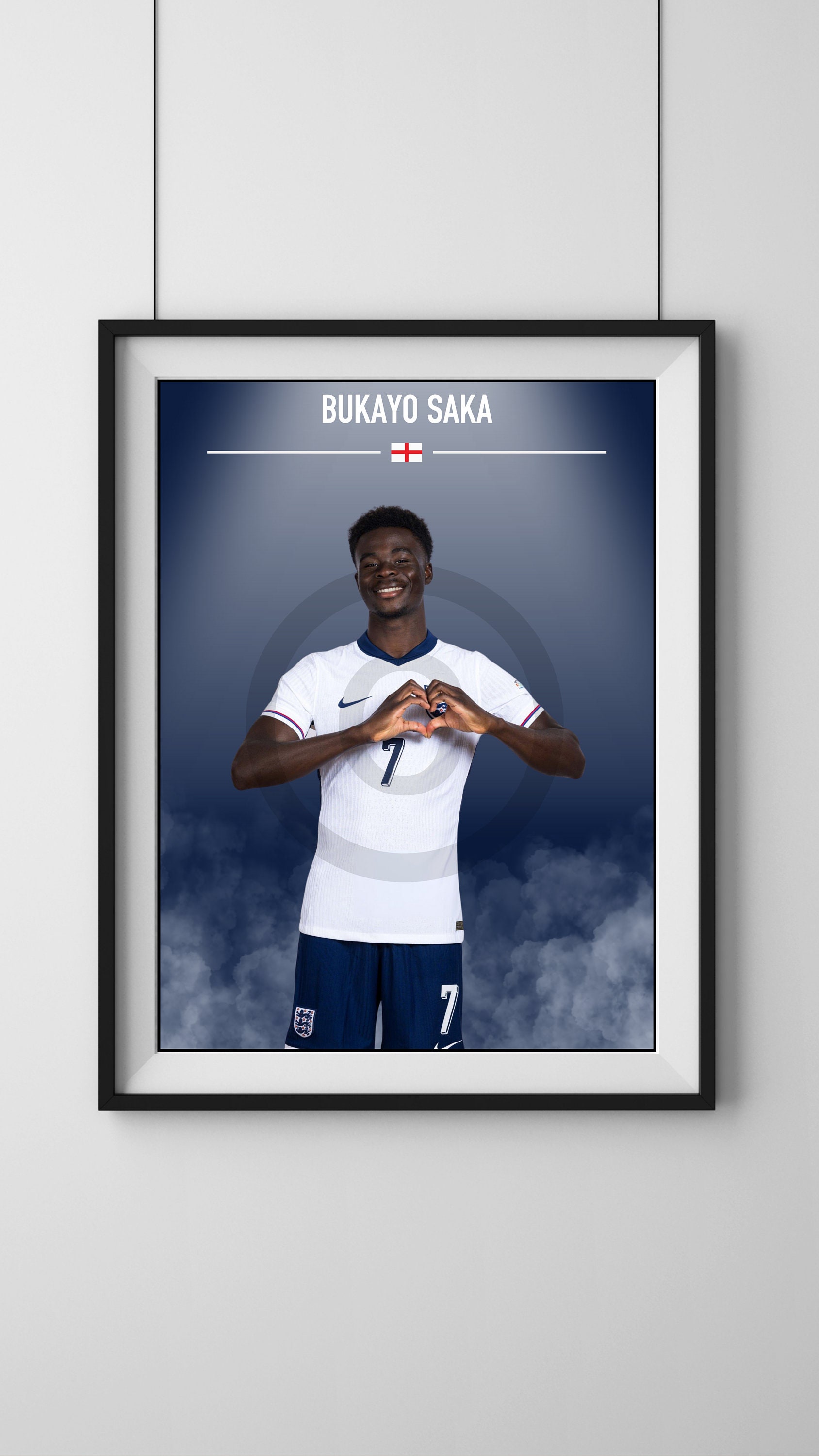 BUKAYO SAKA, ENGLAND, Euro 2024, Football, Photo Print, Poster, A4, A3 ...