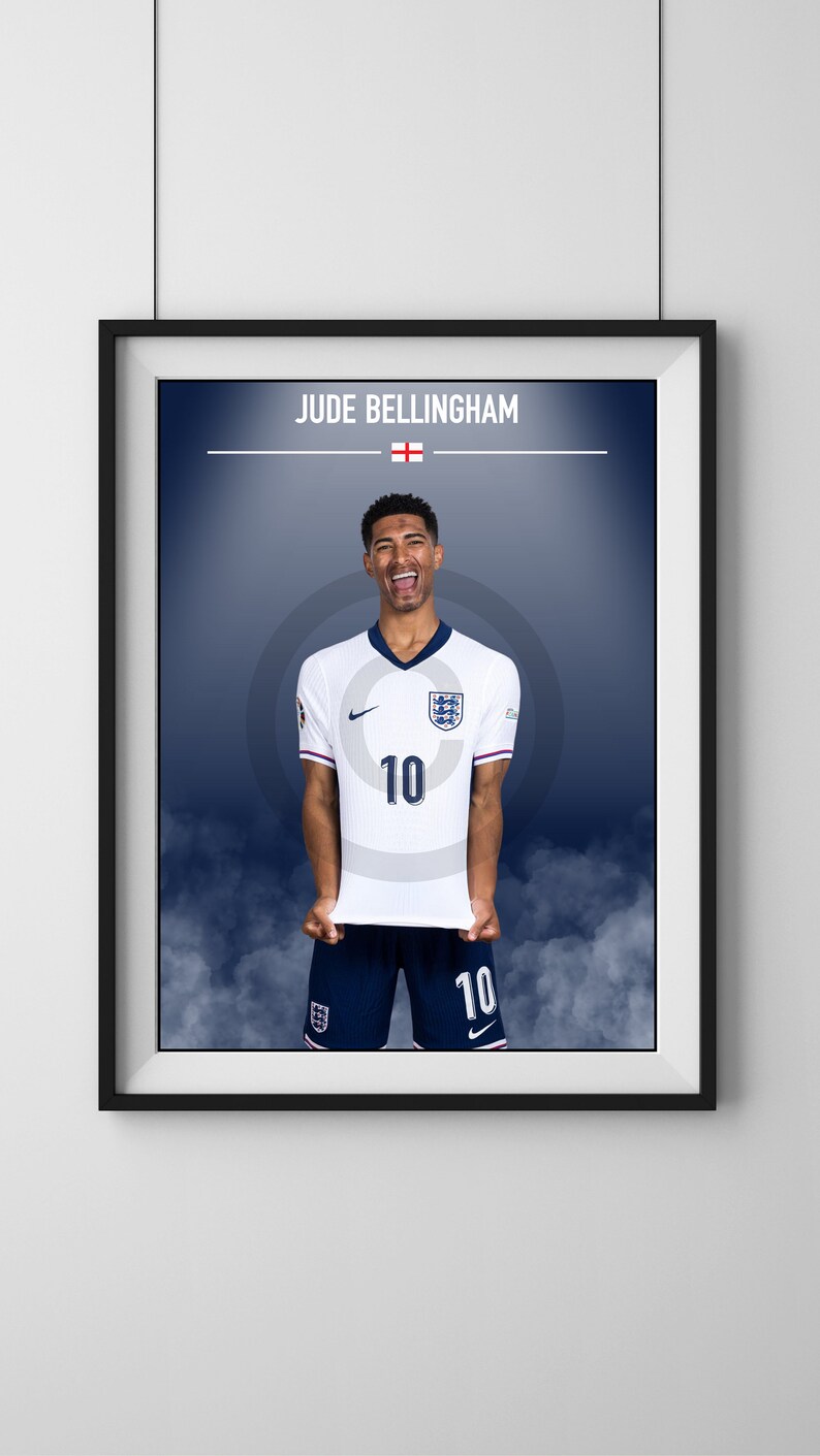 JUDE BELLINGHAM, England, Euro 2024, Football, Photo Print, Poster, A4 ...