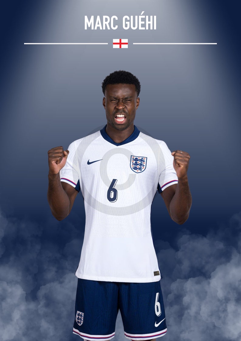 MARC GUÉHI, ENGLAND, Euro 2024, Football, Photo Print, Poster, A4, A3 ...
