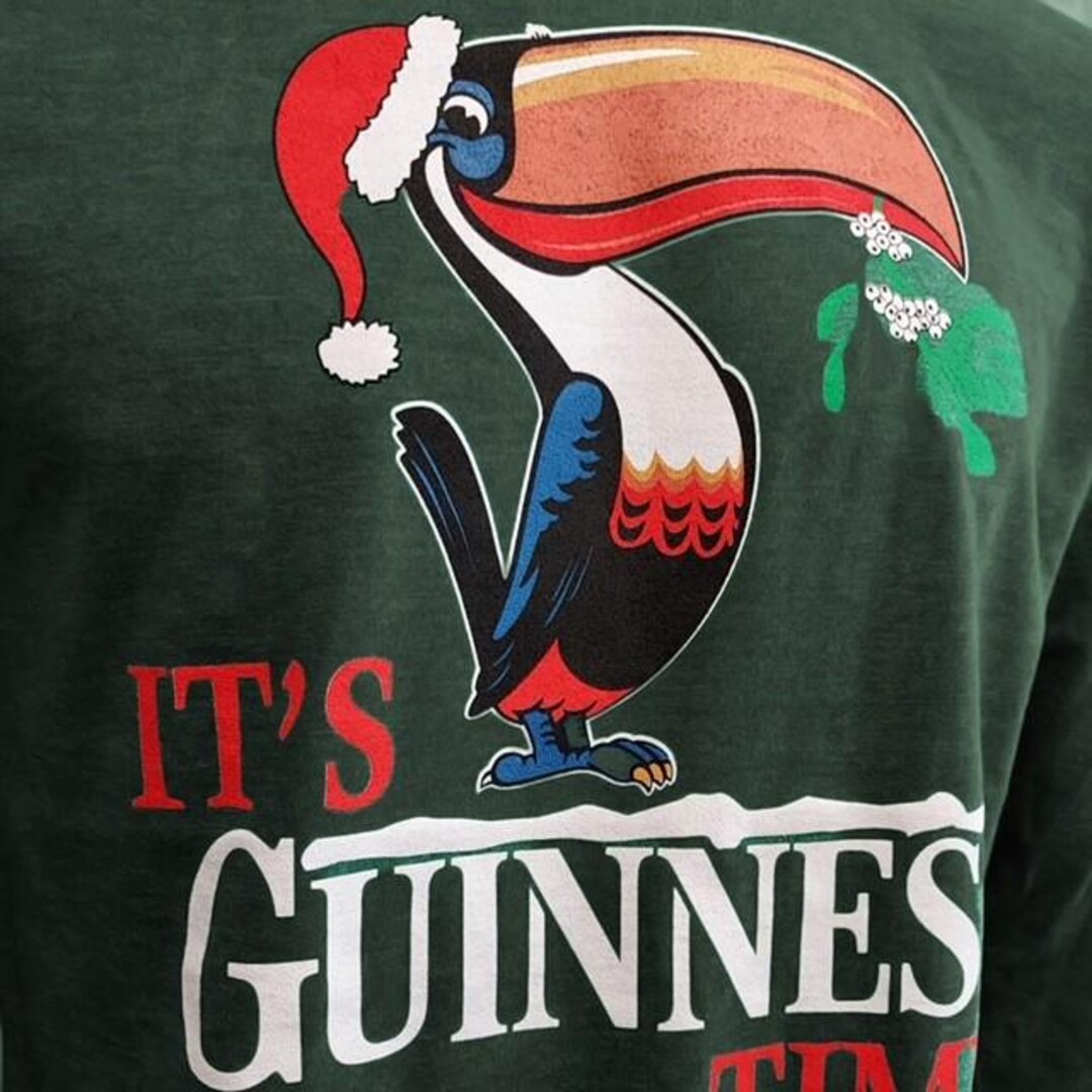 Guinness - Toucan Christmas Long Sleeved T-shirt in Green - Medium ...