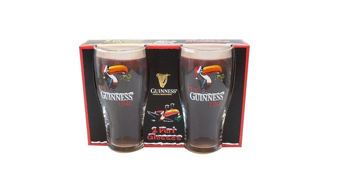 Guinness Official Merchandise Christmas Toucan 2 Pack Pint Glasses - Etsy