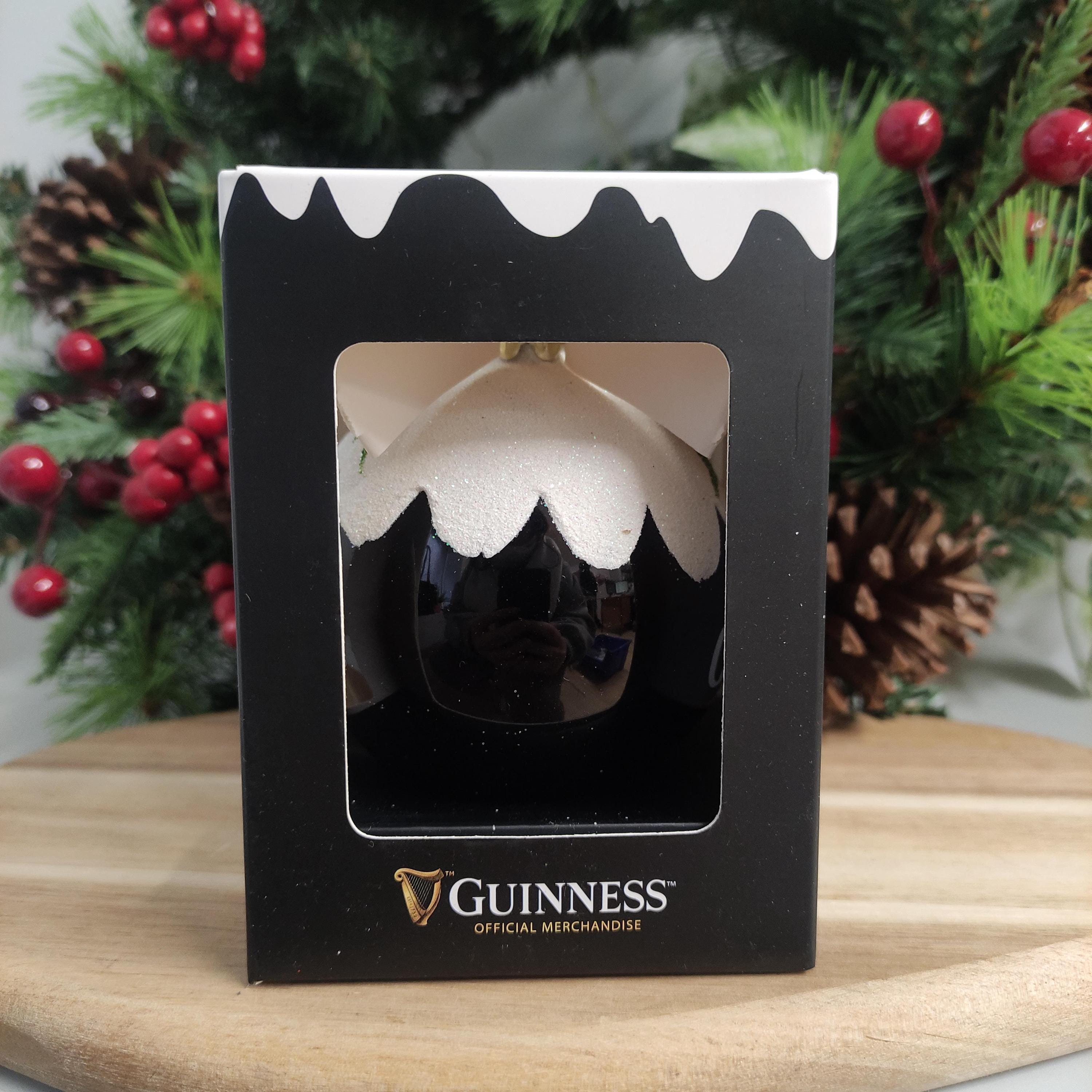 Guinness Christmas Bauble - Black & White - 'it's Guinness Time' - Red ...