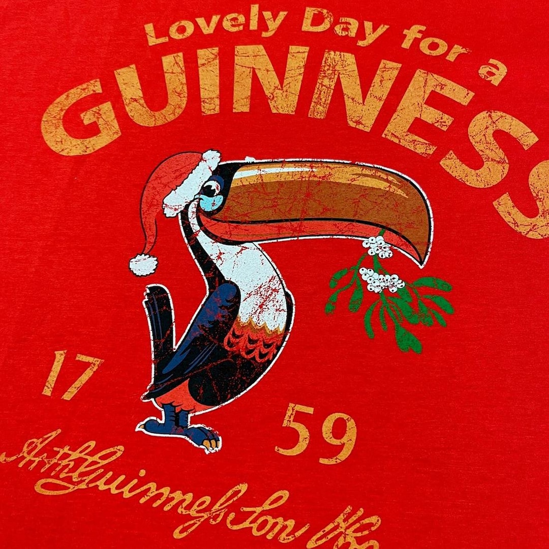Guinness Christmas T-shirt Red - Etsy UK