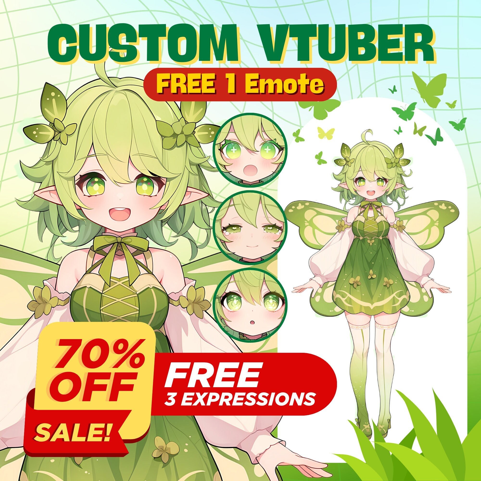 Modelo Vtuber personalizado / Diseño Vtuber personalizado / Modelo ...