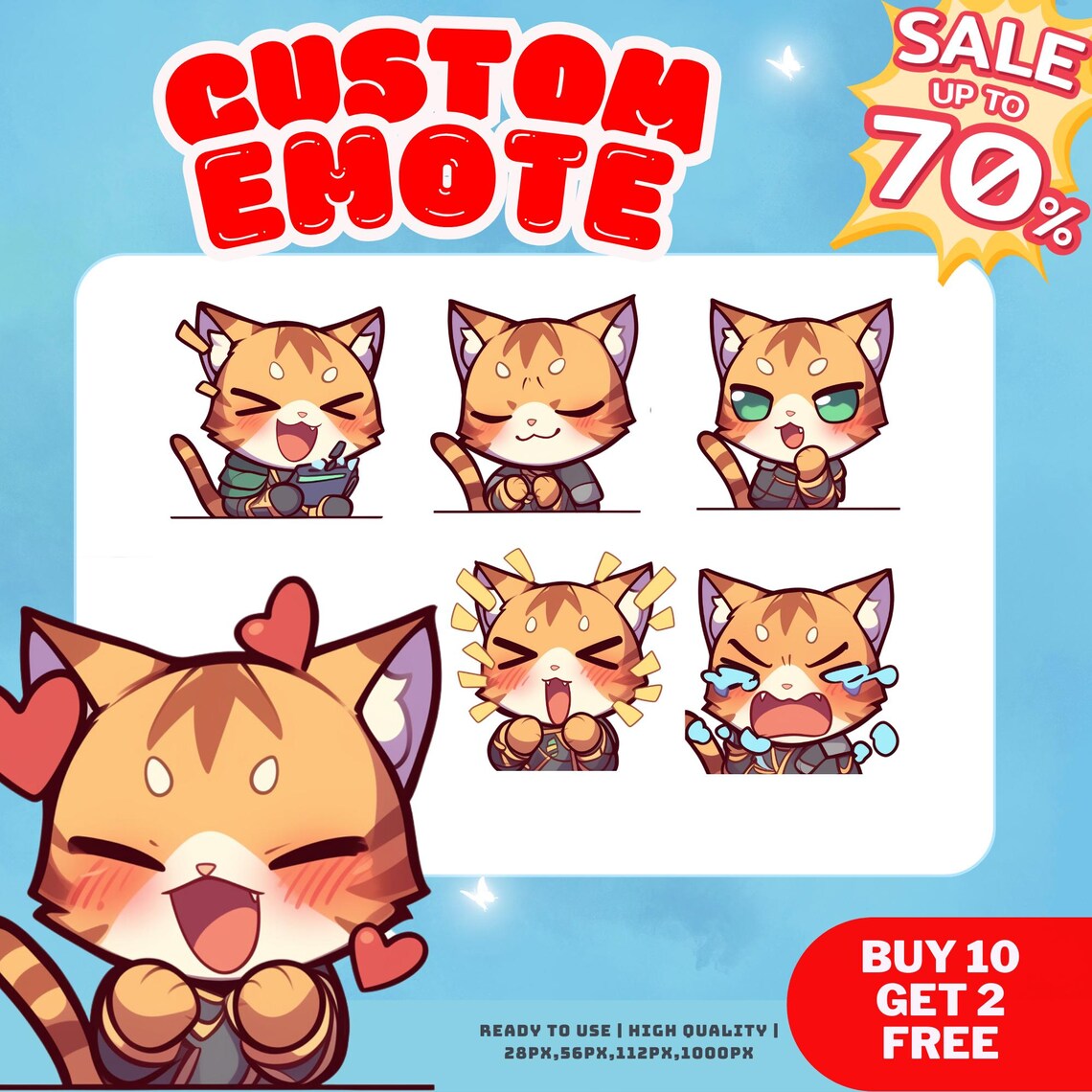 Twitch Emote Custom Emote Kick Emote Vtuber Emote Chibi Emote Discord ...