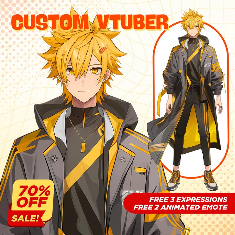 Male Vtuber Model - Etsy