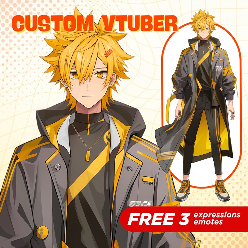 Male Vtuber Model - Etsy