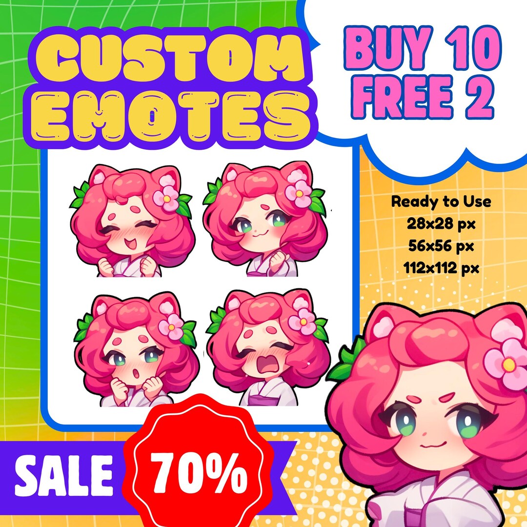 CUSTOM KICK EMOTE, Custom Twitch Emote, Kick Emotes, Vtuber Emotes ...