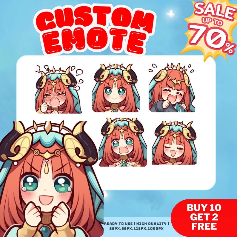 Twitch Emote Custom Emote Kick Emote Vtuber Emote Chibi Emote Discord ...