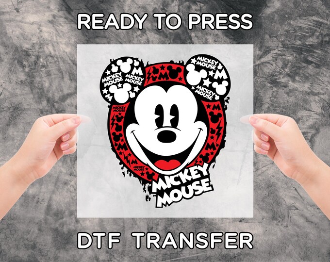 Mickey Mouse Characters Ready to Press, Mickey Mouse DTF Transfers ...